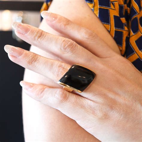 Vhernier Milano Large Sculptural Fibula Cocktail Ring In Solid 18kt Yellow Gold Etsy