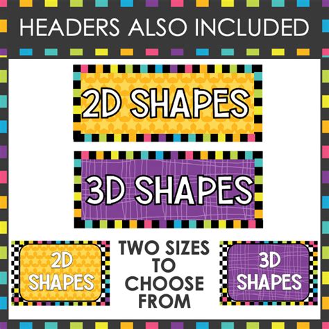 2d And 3d Shapes Posters I Love The 80s Retro Classroom Decor Classful