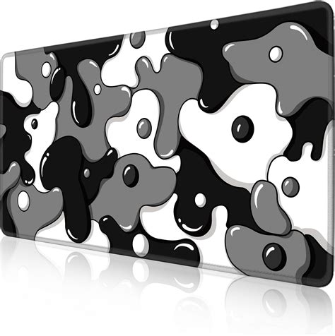 Mewoocue® Gaming Mouse Pad For Desklarge Cute Black White