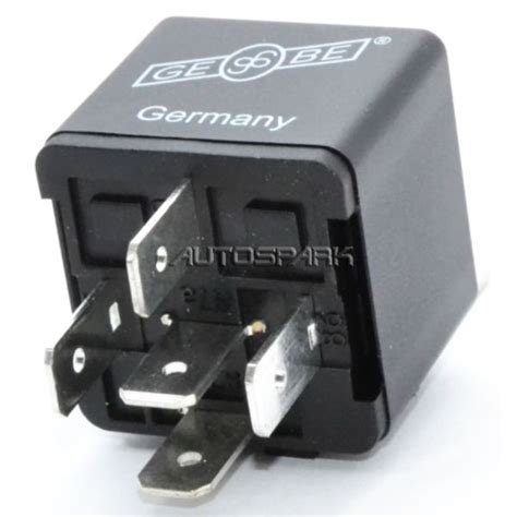 9.9004.1 - GEBE, relais 12V 5 pins 30/40A Changeover - Autospark.de