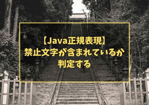 【java正規表現】 禁止文字が含まれているか 判定する 【java正規表現】 禁止文字が含まれているか 判定する