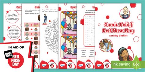 Comic Relief Red Nose Day Activity Booklet Ages 9 11
