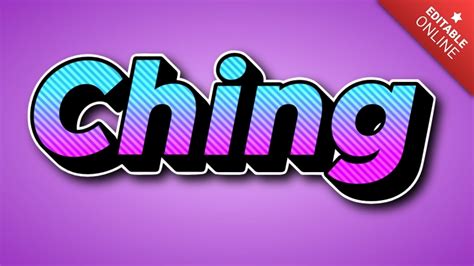 Ching Sticky Text Effect Generator