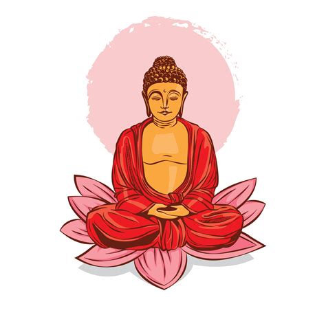 Buda En Loto 7626865 Vector En Vecteezy