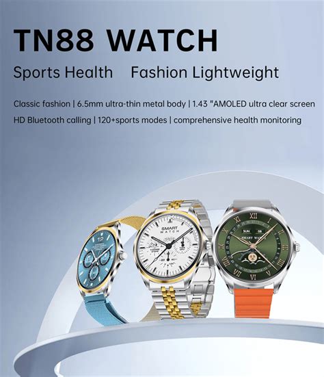 Tn Smartwatch Inch Amoled Ultra Clear Screen Double Strap Fashion Lightweight Design