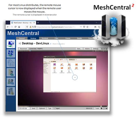 Meshcentral Linux Remote Cursor Multi Language Emails And More