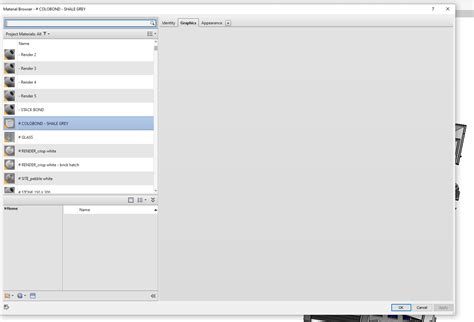solved revit 2025 graphics tab in material browser not working