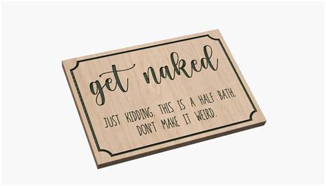 Get Naked Bathroom Sign Svg Etsy