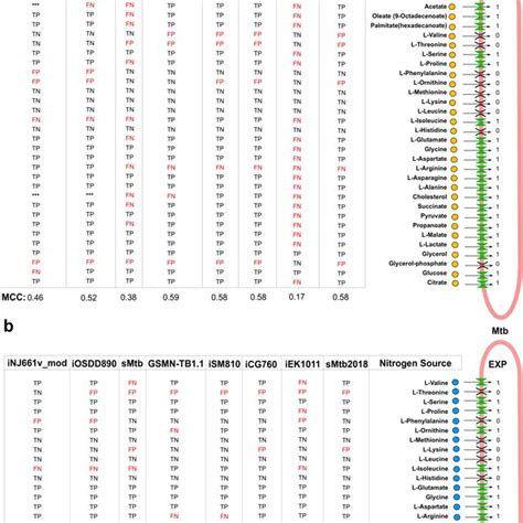 predictive capacity of mtb genome scale models for the utilization of