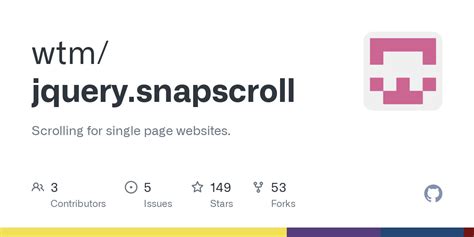 Github Wtmjquerysnapscroll Scrolling For Single Page Websites