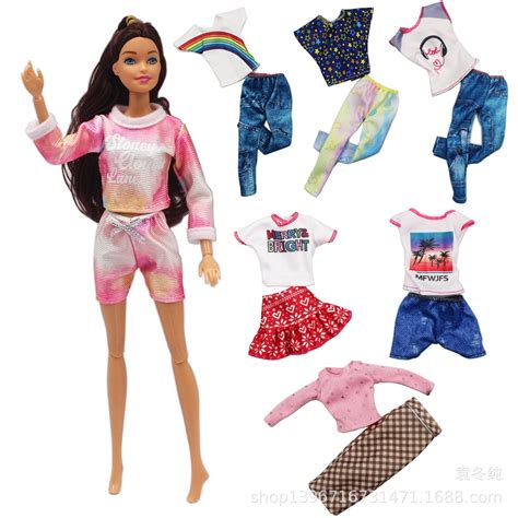 DIY Muñeca Barbie De Cm De Juguete Ropa De Moda Traje Superior E Inferior De Dos Piezas