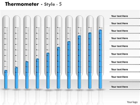Thermometer Column Chart With Stages Powerpoint Graph PowerPoint Templates Backgrounds