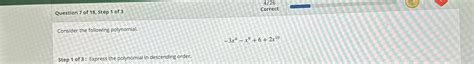 solved question 7 ﻿of 18 ﻿step 1 ﻿of 3consider the