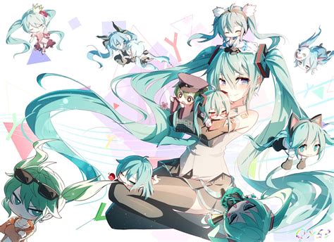 Blue Eyes Bai Yemeng Bottle Miku Hatsune Miku Headband Vocaloid