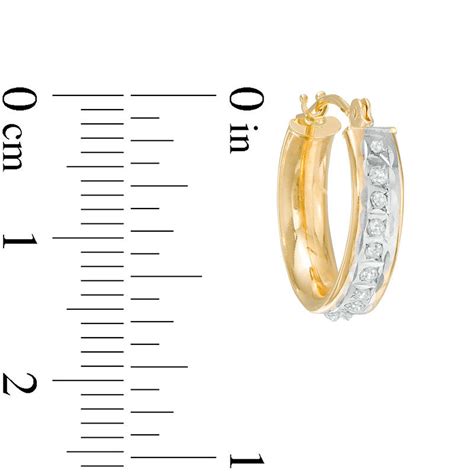 Diamond Fascination™ Small Hoop Earrings In 14k Gold Zales
