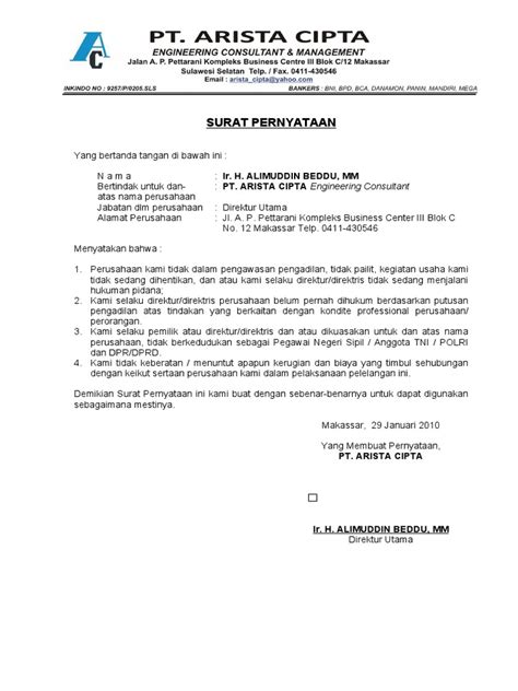 Surat Penyataan Pdf