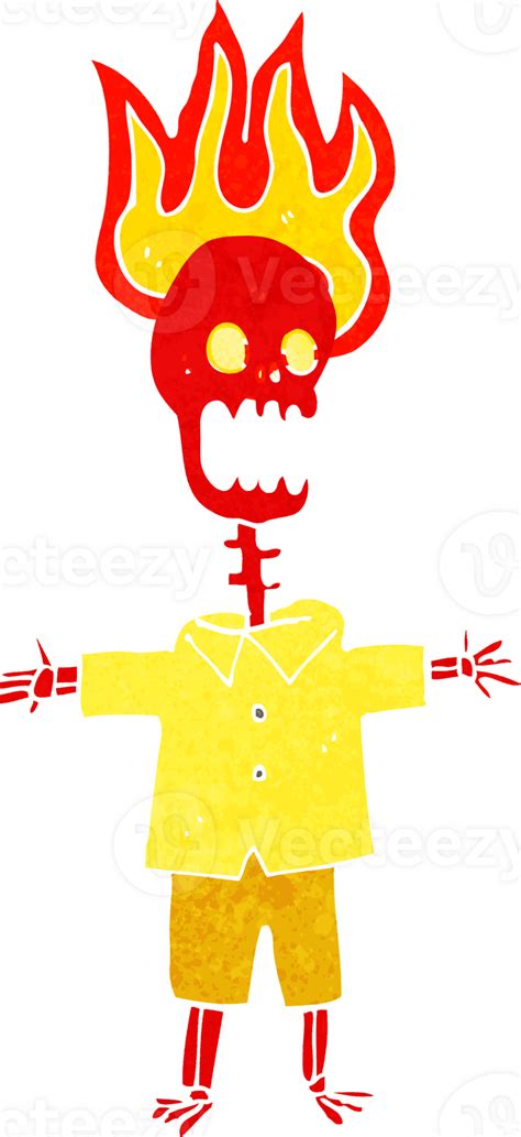 Cartoon Flaming Skeleton 40300561 Png