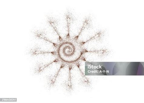 커피 또는 초콜릿 가루 날아다니는 먼지 입자 커피 빛 먼지 곡물 질감 나선형 광선 모양 나선형 모래 또는 갈색 설탕의 으깬 과립 엎질러진 분말의 벡터 그림입니다 3차원