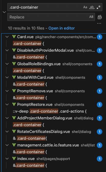 Restyle The Card Component Class · Issue 9090 · Rancherdashboard · Github
