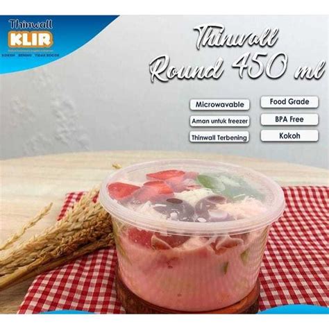 Jual Thinwall Klir Bowl 200 Ml 300 Ml 400 Ml 500 Ml 650 Ml 750 Ml 1000 Ml Kuat Food