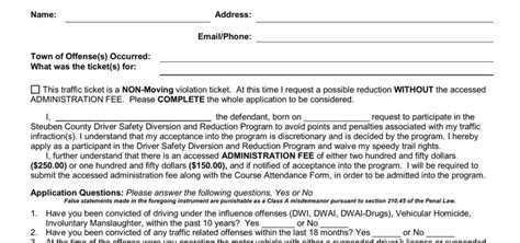 Steuben County Driver Diversion Program Pdf Form Formspal