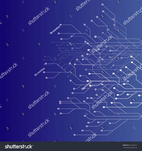 Abstract Technology Circuit Board Vector Background Stock Vector