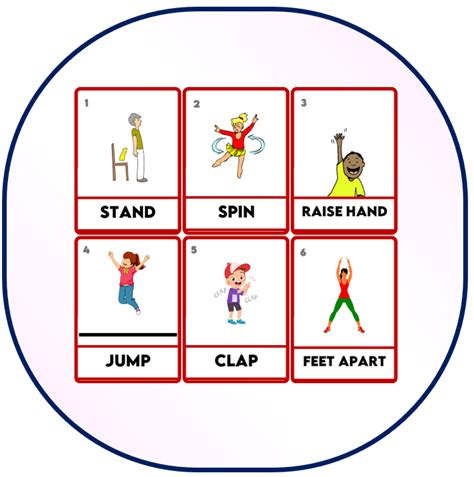 Card Deck Actions Pdf Download Autism Visual Designs