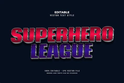 Superhero League Text Effect Graphic By Weiskandasihite · Creative Fabrica