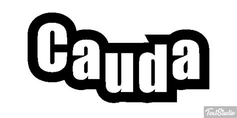 Cauda Palavra Desenhos De Logotipo Em  Animado