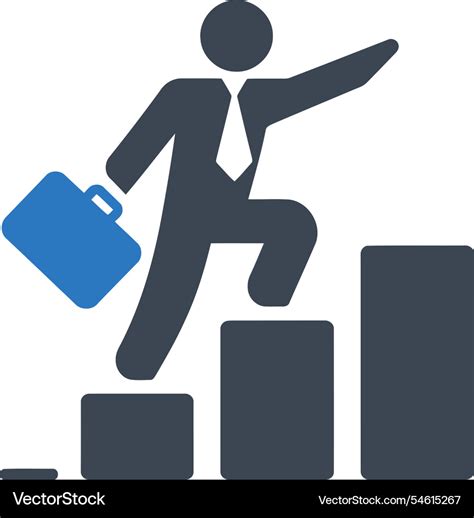 Business Growth Steps Icon Royalty Free Vector Image