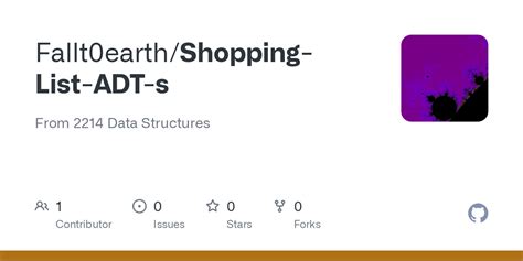 GitHub Fallt0earth Shopping List ADT S From 2214 Data Structures