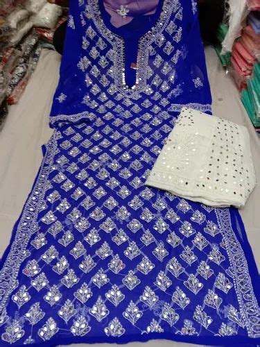 White Gorrgate Booti Jaal With Mirror Set At Rs 850 In Lucknow Id