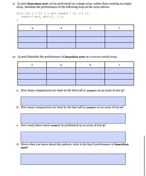 Solved Consider An Array Of Unsorted Data A Program Could Chegg