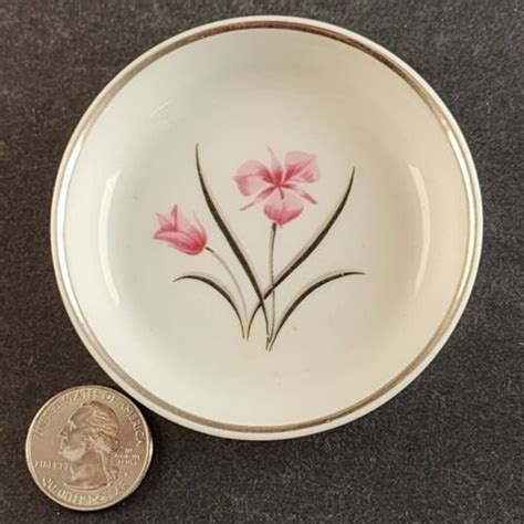 1 Butter Pat Dish Caprice China Pattern By Easterling 3 14 W Floral W Silver Trim Etsy