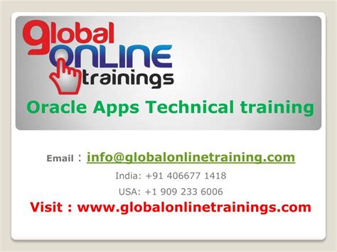 Ppt Oracle Apps Technical Training Oracle Apps R12 Online Training