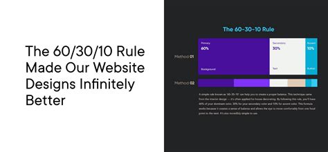 The 60 30 10 Rule Made Our Website Designs Infinitely Better