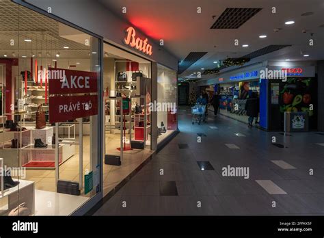 Chomutov Czech Republic December 04 2022 Bata And Tesco Stores In