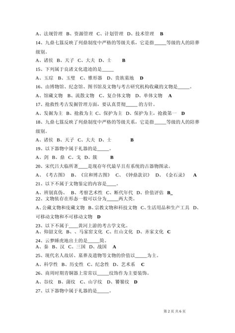 文物学基础复习题 Doc 考拉文库