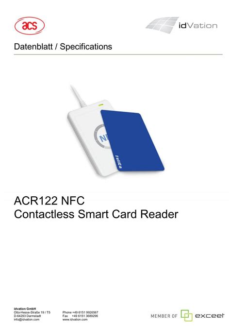 Acr122 Nfc Contactless Smart Card Reader Id System Srl