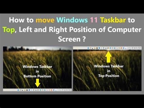 How To Move Windows Taskbar To Top Left And Right Position Of Computer Screen