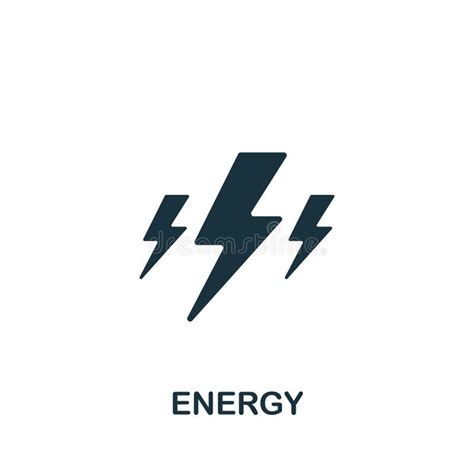 Energy Icon Monochrome Simple Sign From Core Values Collection Stock