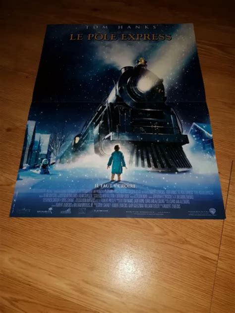 AFFICHE DE CINÉMA d époque du film LE POLE EXPRESS de 2004 40x60cm