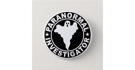 Paranormal Investigator Logo Halloween Costume Pinback Button Zazzle