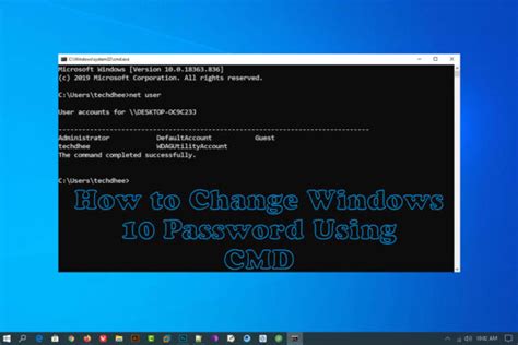 How To Change Windows 10 Password Using CMD TECH DHEE