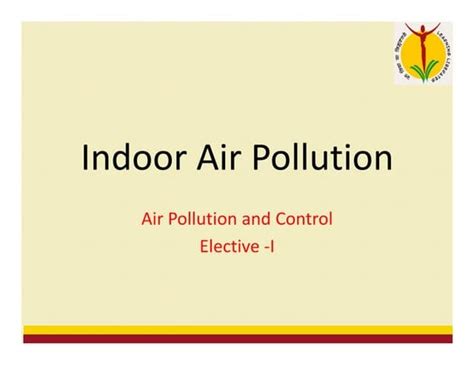 Indoor Air Pollution Ppt