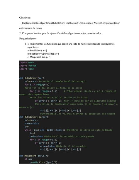 Gayosso Rosillo Sebastian Emiliano Practica 1 Reporte Objetivos 1 Implementar Los Algoritmos