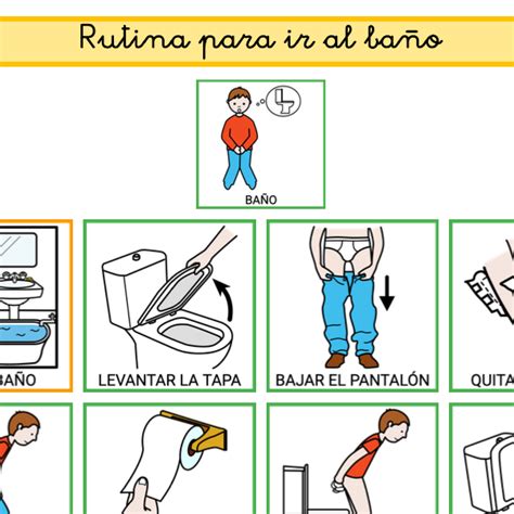 Pictogramas Rutina Para Ir Al Ba O Chico