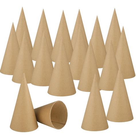 Zhanmai 25 Pcs Paper Mache Cones Open Bottom 5 9 X 2 75 Inch Cardboard