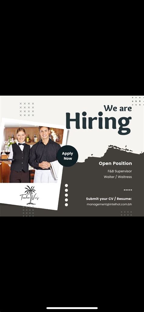 Trader Vic S Bahrain On Linkedin Trader Vic S Bahrain Is Hiring