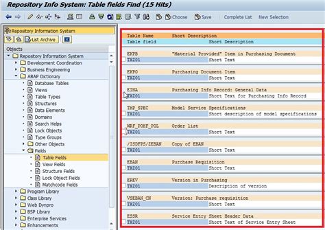 how to find table name for a field which is shown sap community
